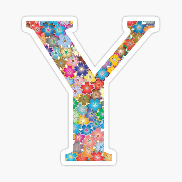 "Floral, Letter Y" Sticker for Sale by Clothingspot | Redbubble