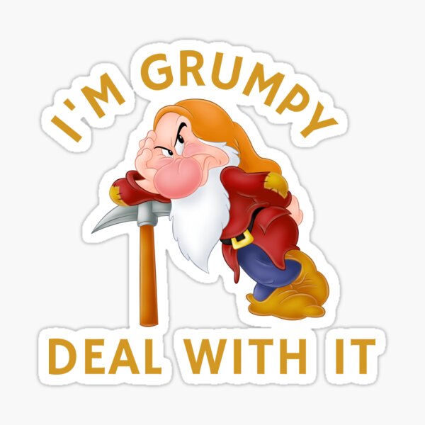 " i'm grumpy deal with it funny" Sticker for Sale by madraso | Redbubble