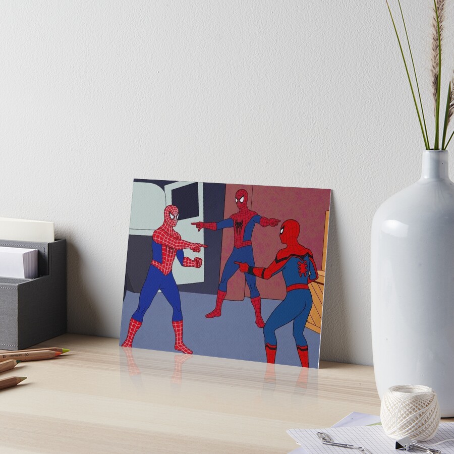 "Spidey Meme" Art Board Print for Sale by ALECIAM | Redbubble