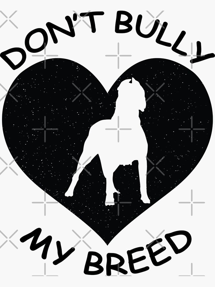 "Dont Bully My Breed Pit Bull Puppy" Sticker for Sale by Fubino | Redbubble