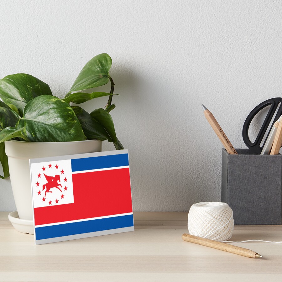 "천리마 북한 국기 (Chollima Starred North Korean Flag)" Art Board Print for ...