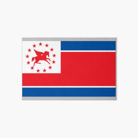 "천리마 북한 국기 (Chollima Starred North Korean Flag)" Art Board Print for ...