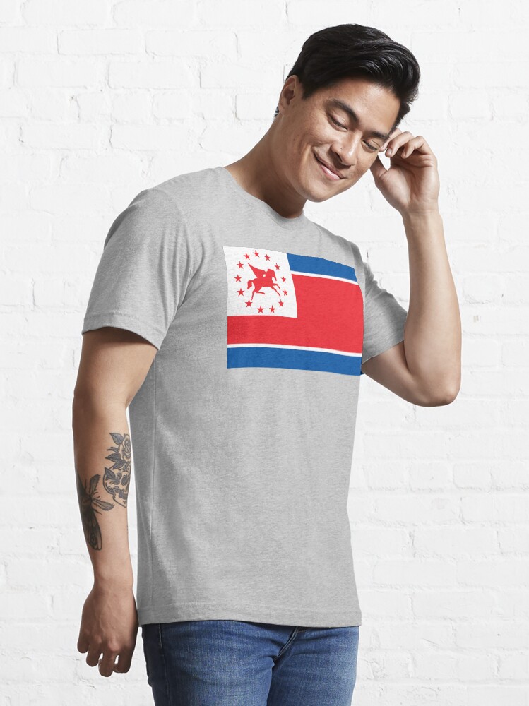 "천리마 북한 국기 (Chollima Starred North Korean Flag)" T-shirt for Sale by ...