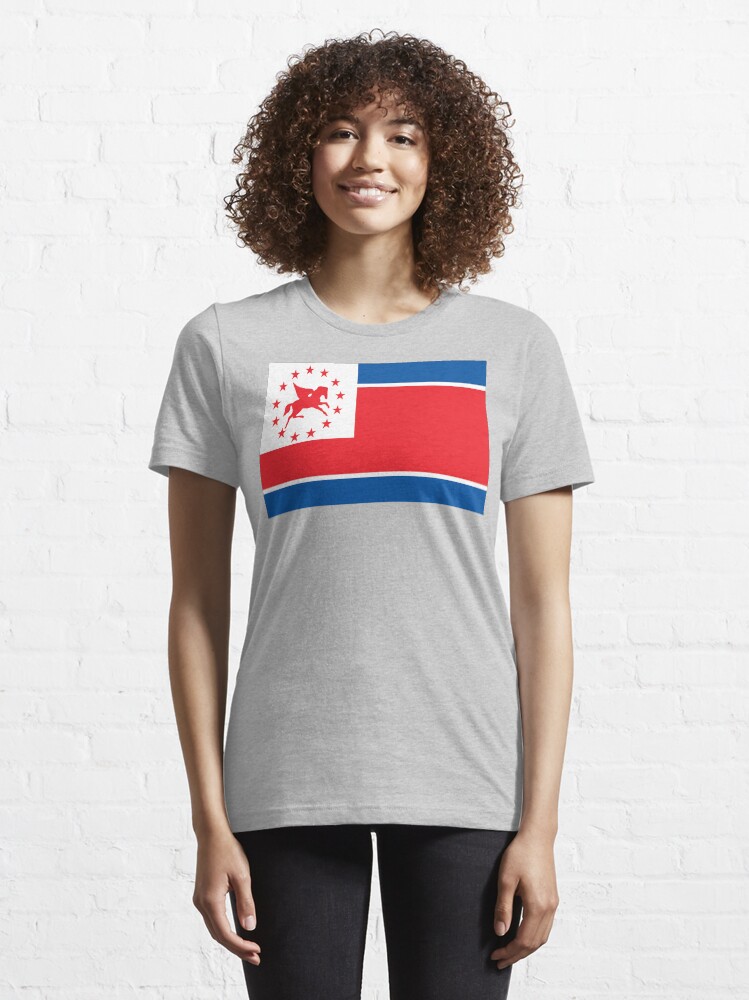 "천리마 북한 국기 (Chollima Starred North Korean Flag)" T-shirt for Sale by ...