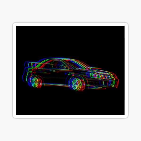 "Subaru WRX STI Glitch" Sticker for Sale by kiramanson | Redbubble