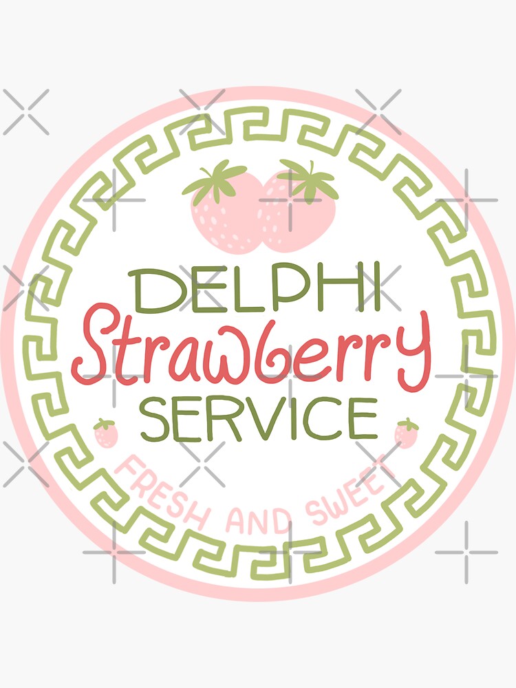 "Delphi strawberry service" Sticker for Sale by Mac-and-noodles | Redbubble