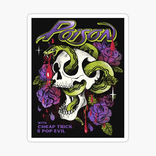 "poison band" Sticker for Sale by qhindmore1u | Redbubble
