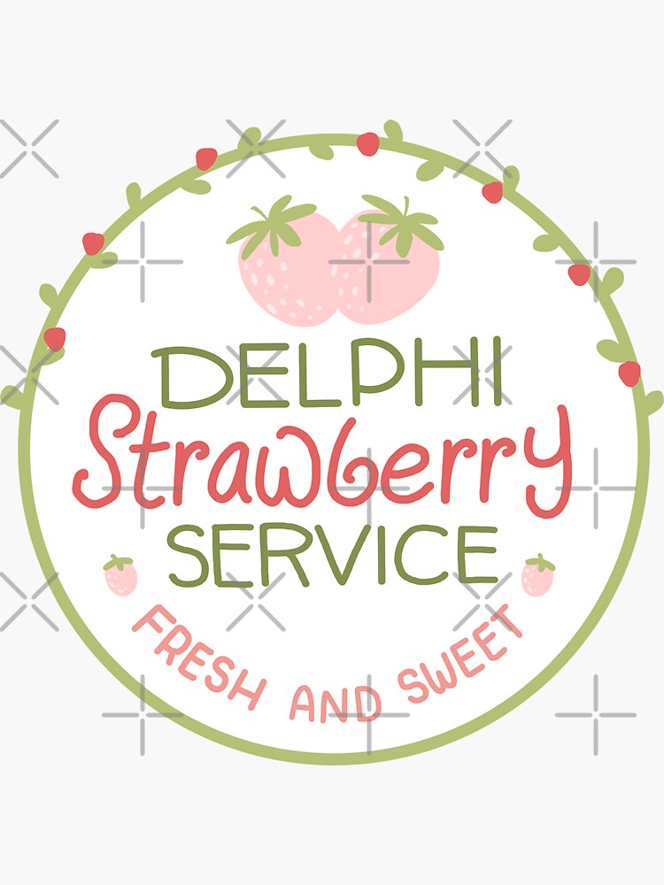 "Delphi strawberry service" Sticker for Sale by Mac-and-noodles | Redbubble