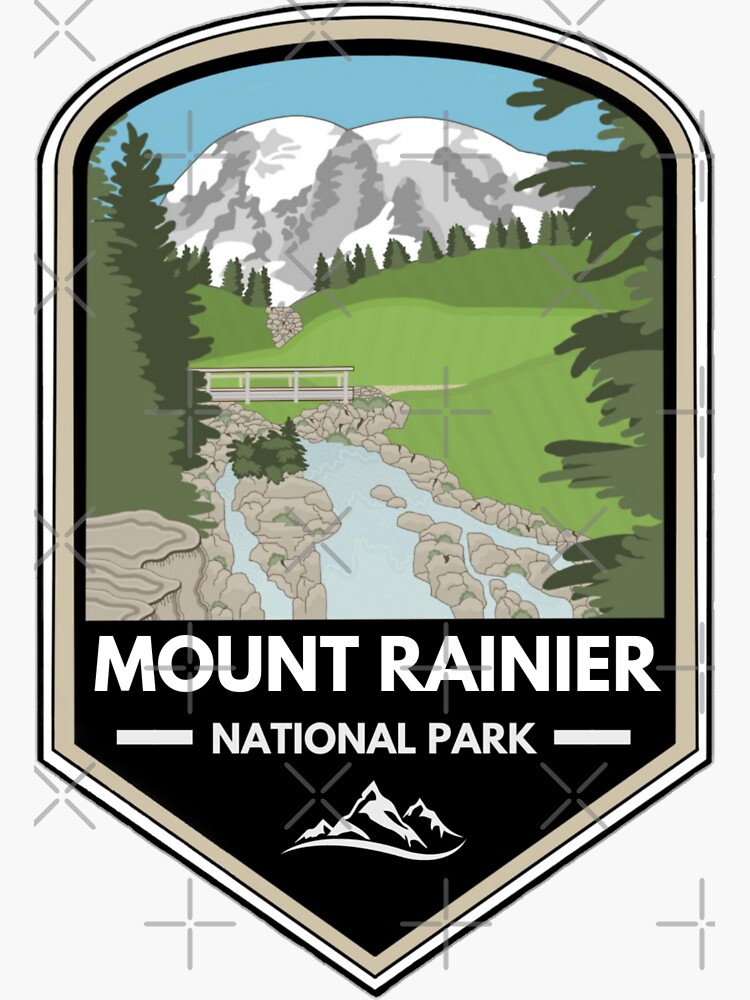 "Mount Rainier NP Logo" Sticker for Sale by EverixsArtwork | Redbubble