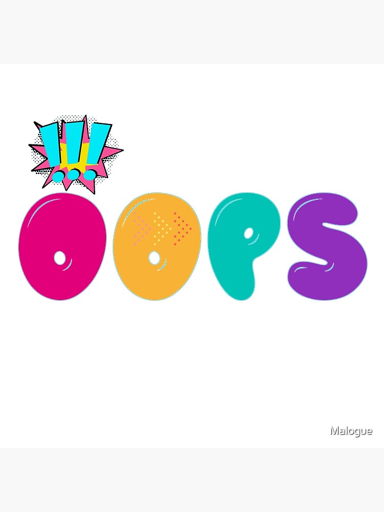 Póster «expresión de sorpresa, ups, texto colorido con expresión ...