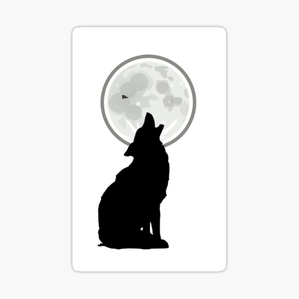 "Wolf - Moon" Sticker for Sale by BomboStore | Redbubble