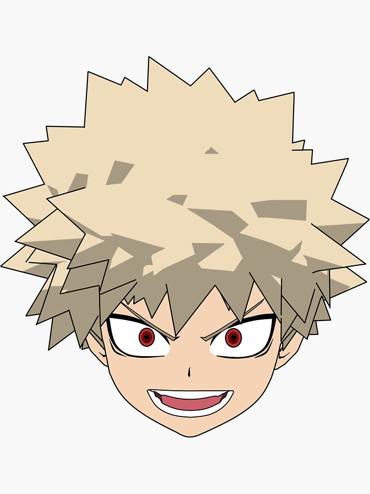 "My Hero Academia Edit - Chibi Bakugo Head!" Sticker for Sale by ...