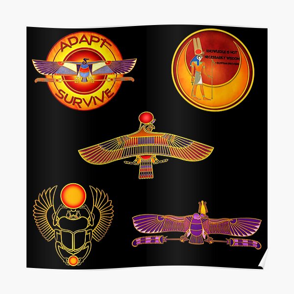 Egypt Sticker Pack Poster For Sale By Lucidflow Redbubble 