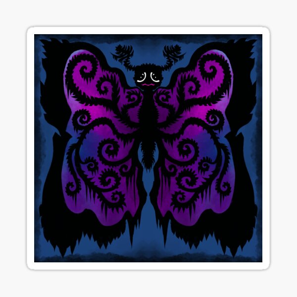"Goth Moth" Sticker for Sale by CyrahnAsMagpie | Redbubble