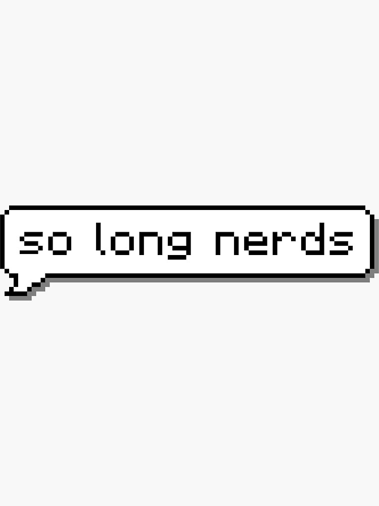 "technoblade “so long nerds” " Sticker for Sale by printedpotions ...