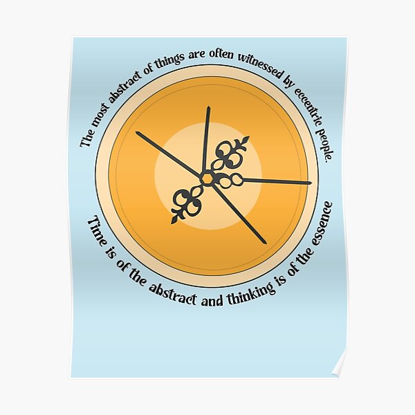 "Quirky Clock Quote " Poster for Sale by trueblue-merch | Redbubble