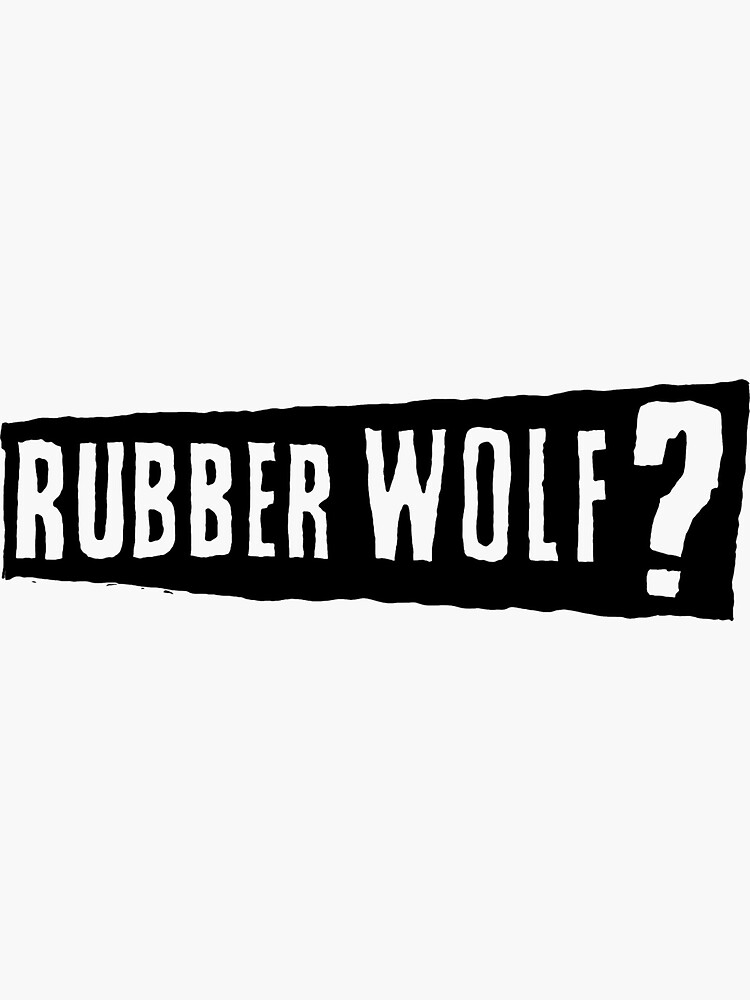"Rubber Wolf? logo (black)" Sticker for Sale by rubberwolf | Redbubble