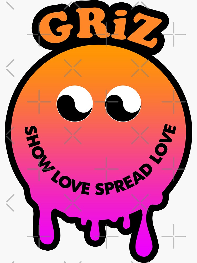 "Griz Merch Dripy Smiley" Sticker for Sale by SamibShop | Redbubble