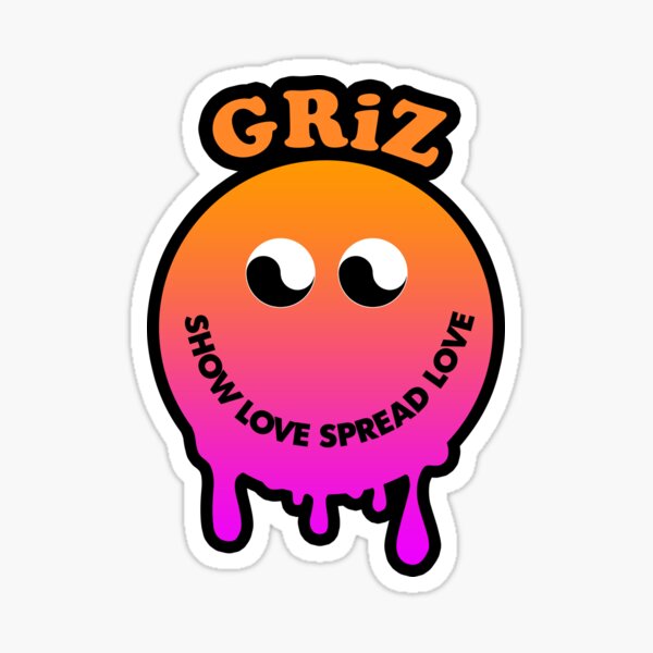 "Griz Merch Dripy Smiley" Sticker for Sale by SamibShop | Redbubble
