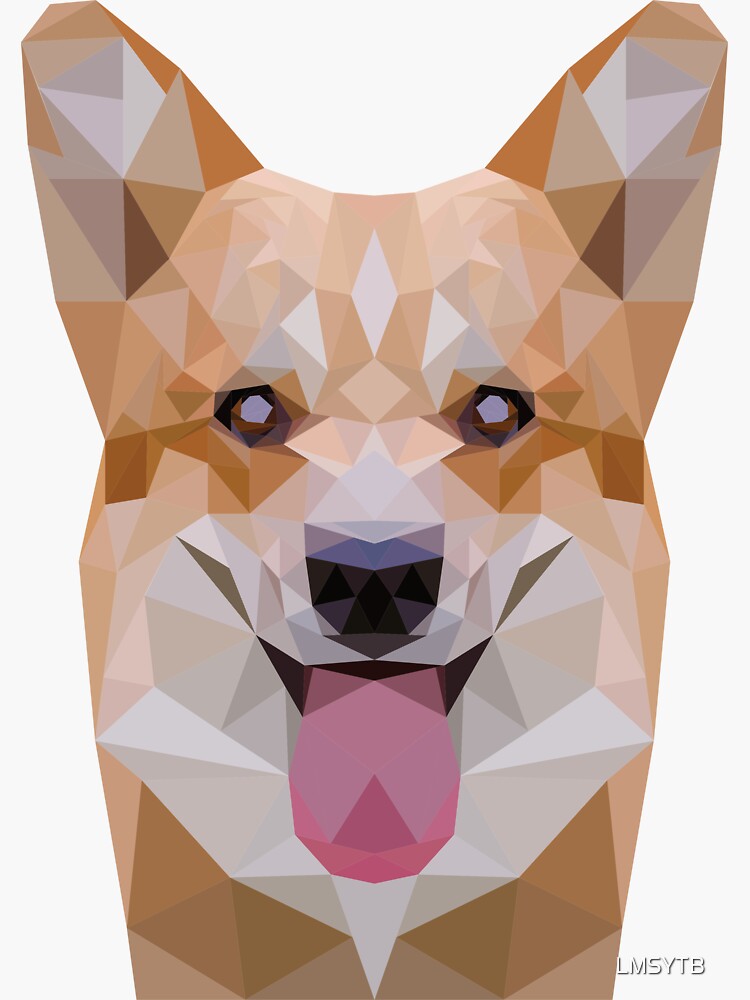 "dog polygon" Sticker for Sale by LMSYTB | Redbubble