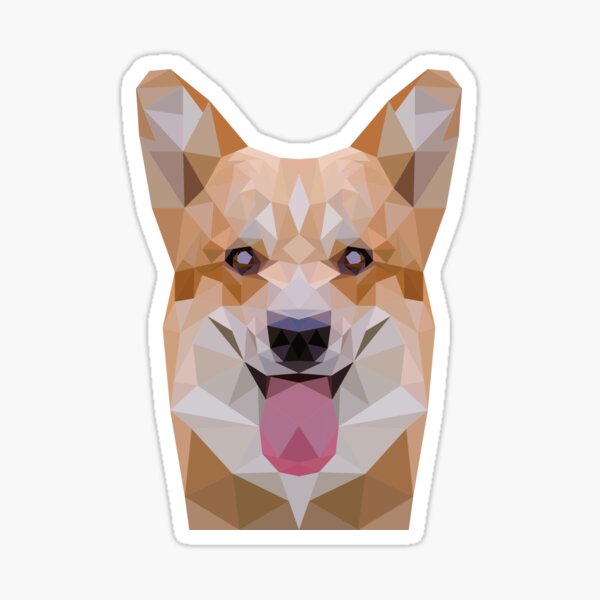 "dog polygon" Sticker for Sale by LMSYTB | Redbubble