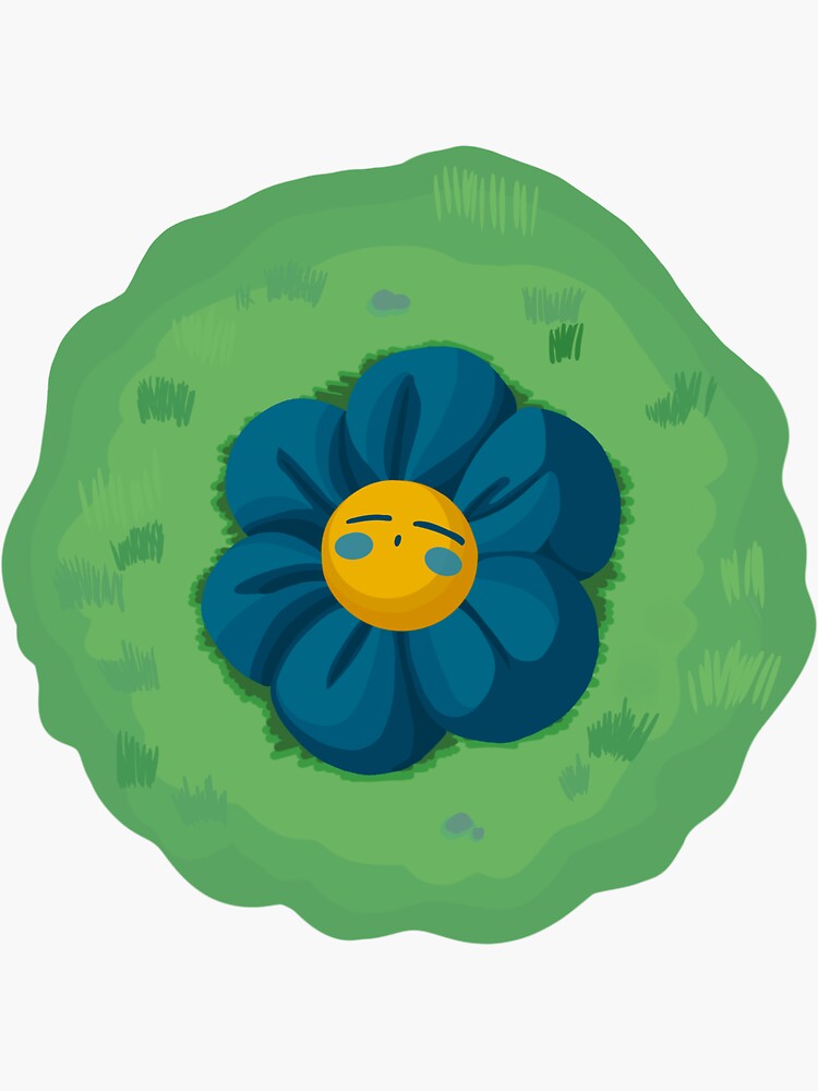"Sleepy Flower " Sticker for Sale by dezitheworst | Redbubble
