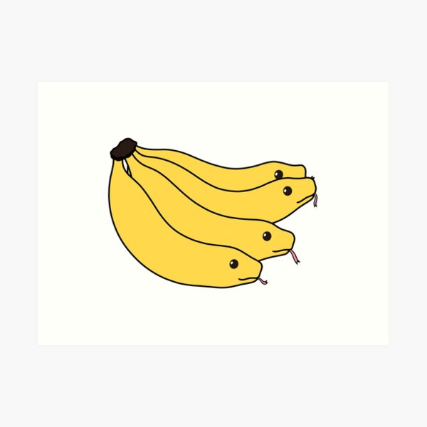 "Bananaconda Banana Anaconda Bunch of Banana Snakes" Art Print for Sale ...