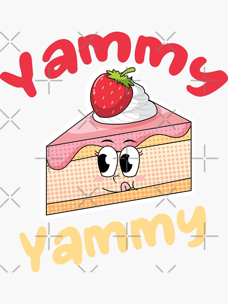 "Yammy food cake " Sticker for Sale by FROMZERO1 | Redbubble