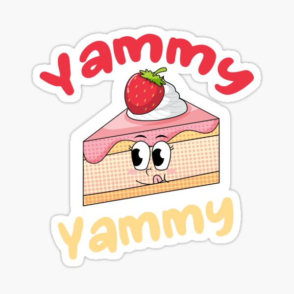 "Yammy food cake " Sticker for Sale by FROMZERO1 | Redbubble