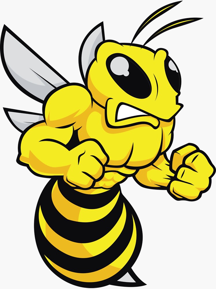 "BEE BUMBLEBEE ANGRY HORNET WASP " Sticker for Sale by StefanieAnder ...