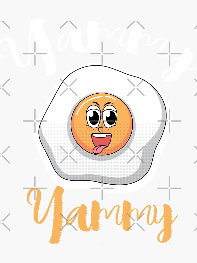 "Yammy food eg" Sticker for Sale by FROMZERO1 | Redbubble