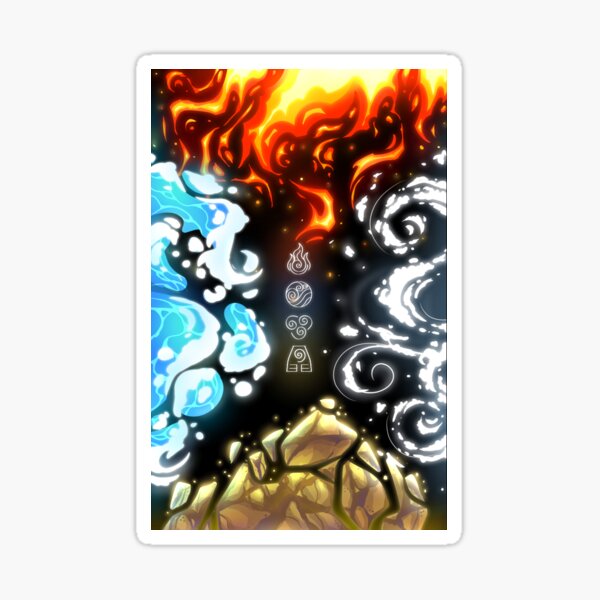 "Four Elements of Avatar 2" Sticker for Sale by ReaxHm | Redbubble