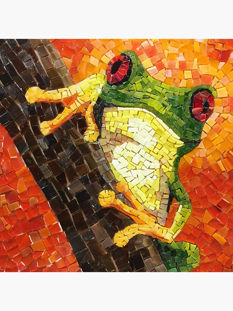 Stained Glass Mosaic Frog