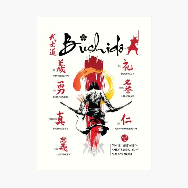 "Bushido - The Seven Virtues of Samurai" Art Print for Sale by marcosty ...