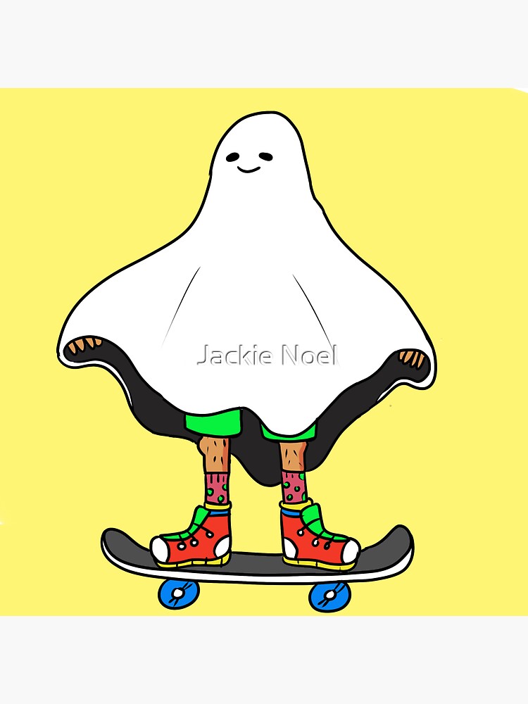 "Ghost Guy 2 (Alternate Color)" Sticker by basilsart | Redbubble