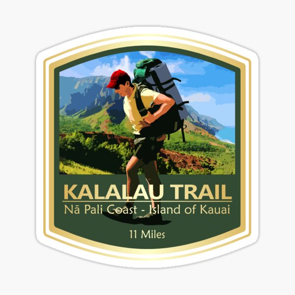 "Kalalau Trail (PF)" Sticker for Sale by curranmorgan | Redbubble