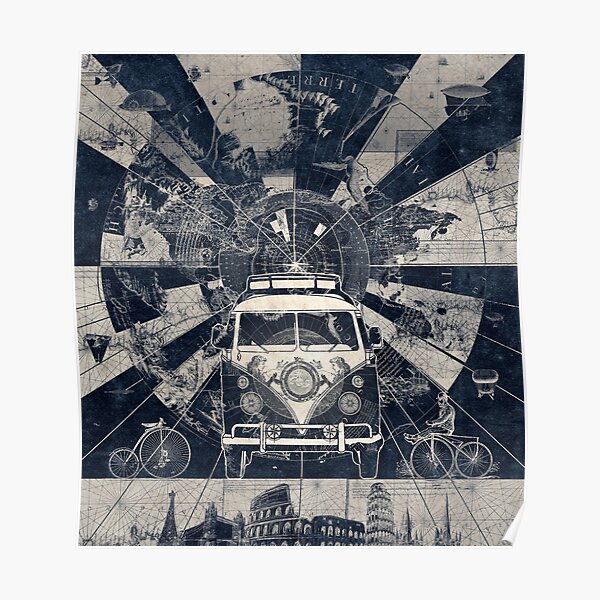 "vintage voyager world map 3" Poster for Sale by BekimART | Redbubble