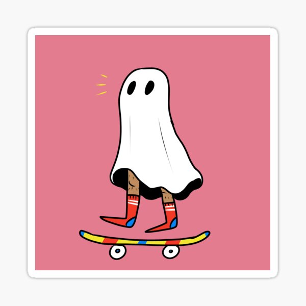 "Ghost Guy 1 (Alternate Color)" Sticker for Sale by basilsart | Redbubble