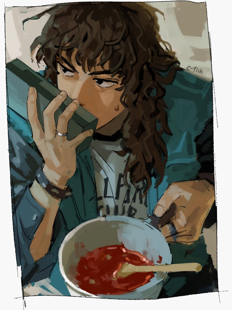 Sticker « Eddie Munson Stranger Things Oeuvre », par CapyBoii | Redbubble