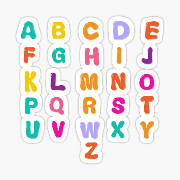 "ABC Alphabets, Kids " Sticker for Sale by Clothingspot | Redbubble