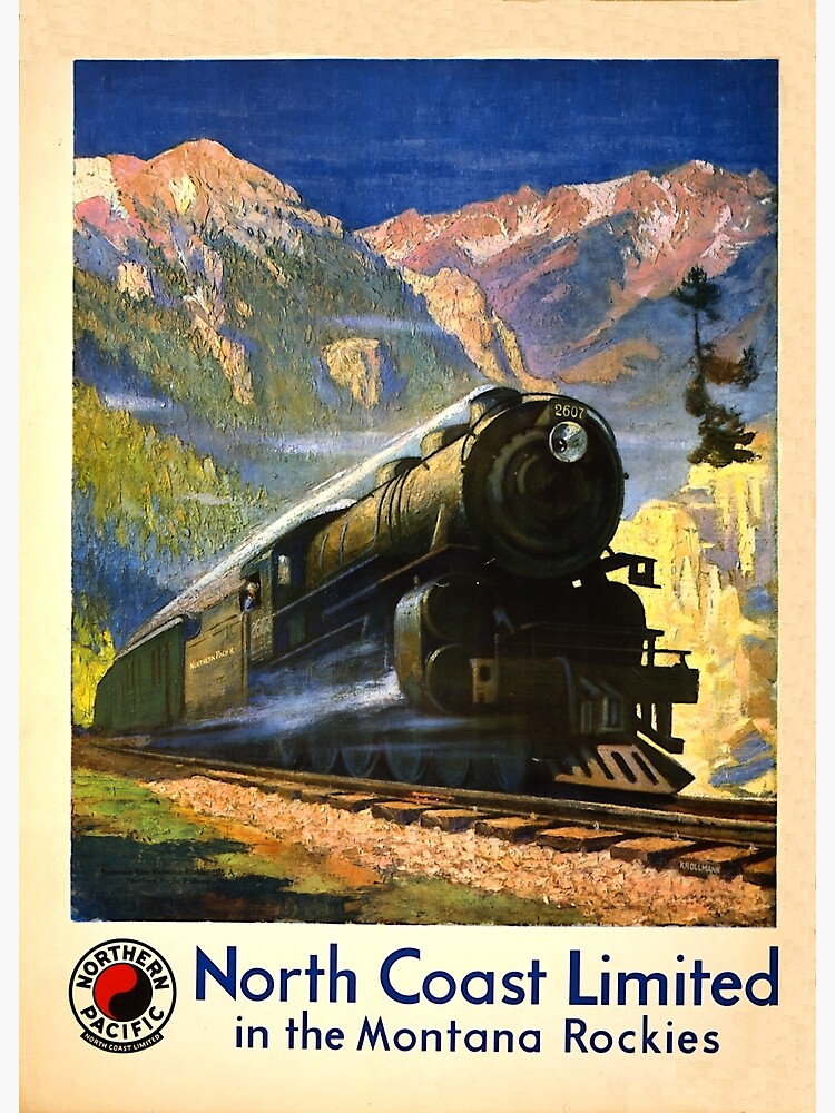 "North Coast Limited in Montana Rockies from Vintage Poster, Express ...
