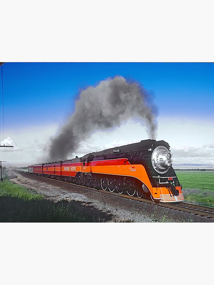 "SP Daylight Express Steam Locomotive Train Railroad Railway" Poster ...