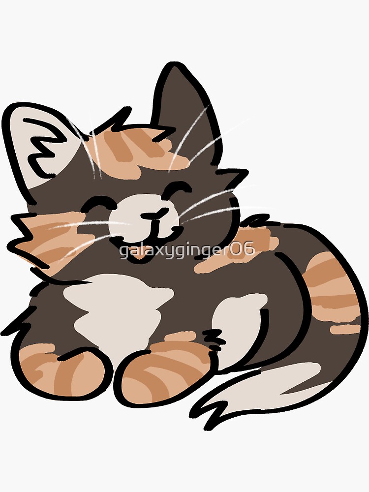"loaf tortoise shell cat" Sticker for Sale by galaxyginger06 | Redbubble