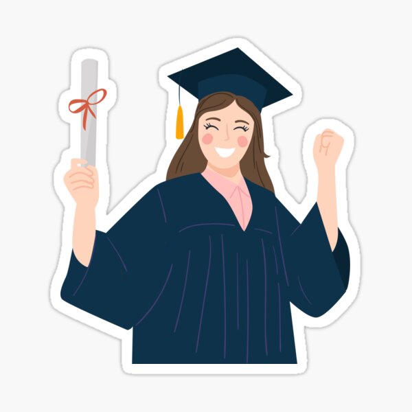 "graduation girl" Sticker for Sale by DonellaBavly | Redbubble
