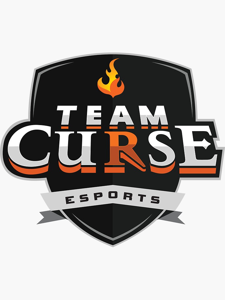 "design team curse game logo" Sticker for Sale by Chrispaull | Redbubble