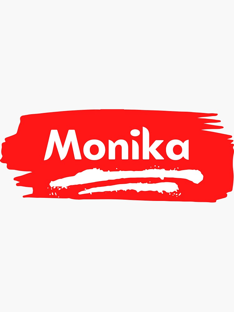 "Monika Name Label - Gift For Male Named Monika" Sticker for Sale by ...