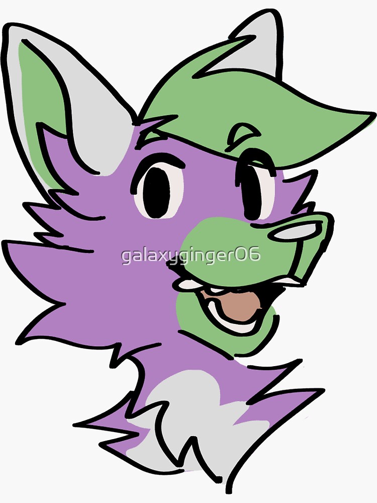 "genderqueer furry art! " Sticker for Sale by galaxyginger06 | Redbubble