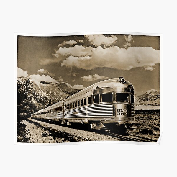 "Denver Zephyr Diesel Locomotive Train Railroad Railway" Poster for ...