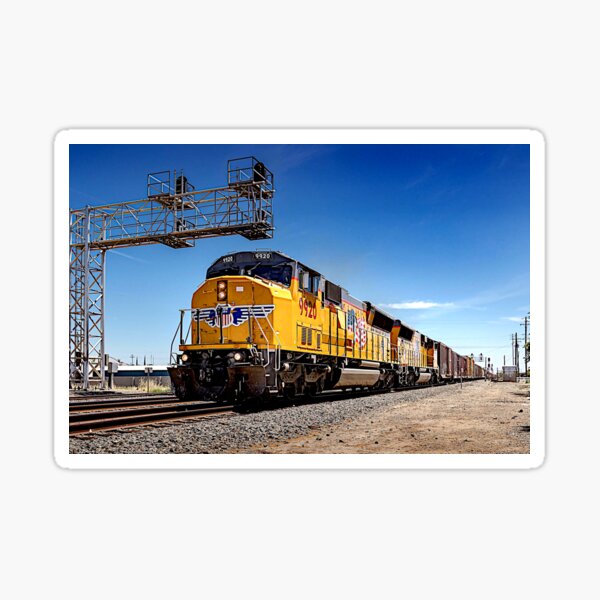 "Yellow Diesel Locomotive 9920 Train Railroad Railway" Sticker for Sale ...