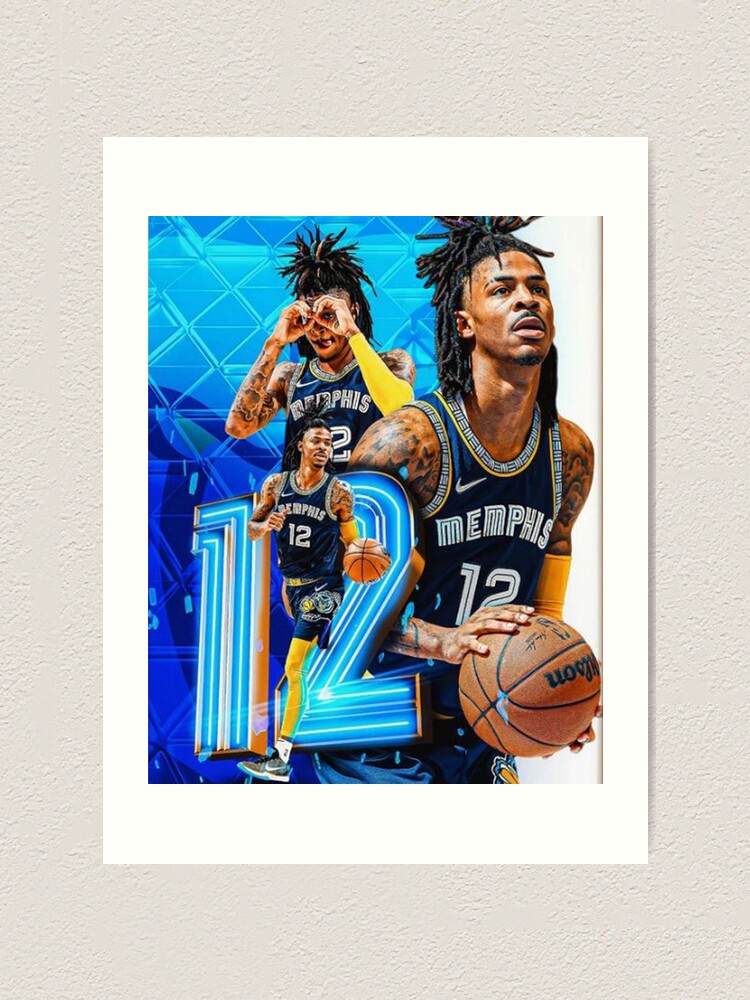 "Ja Morant Dunk Poster" Art Print for Sale by brianmorettin | Redbubble